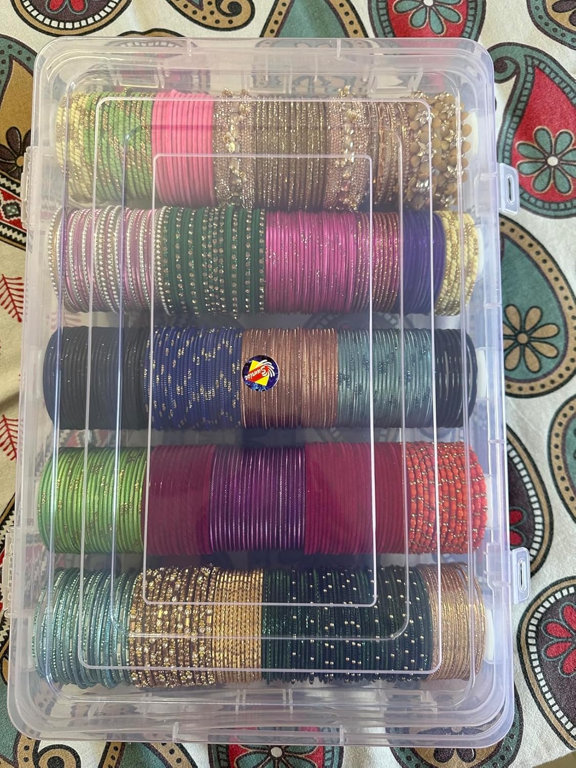 Transparent 5 Rod Bangle Box for Women