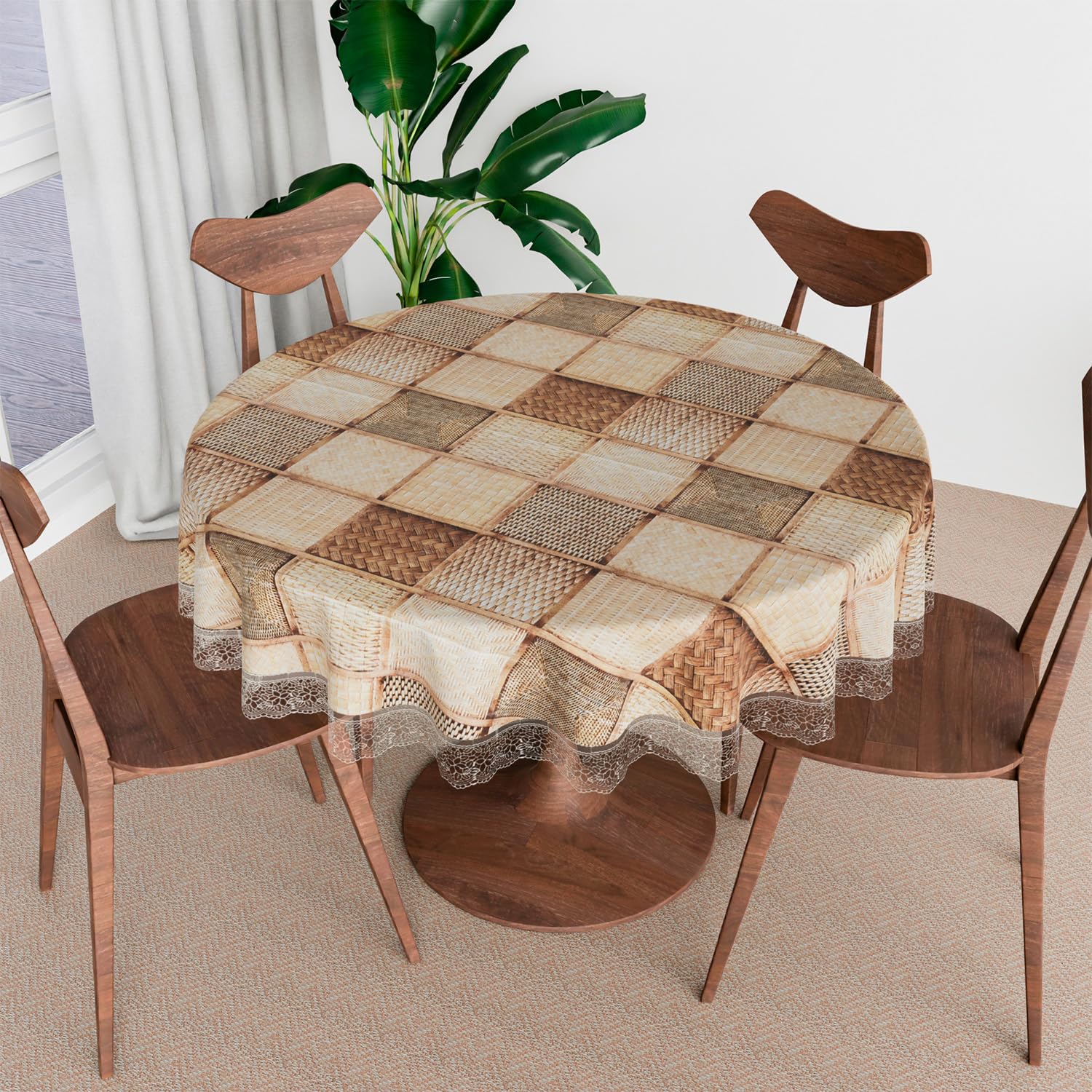 Kuber Industries Round Table Cover ? 60 Inch for Kitchen Dining
