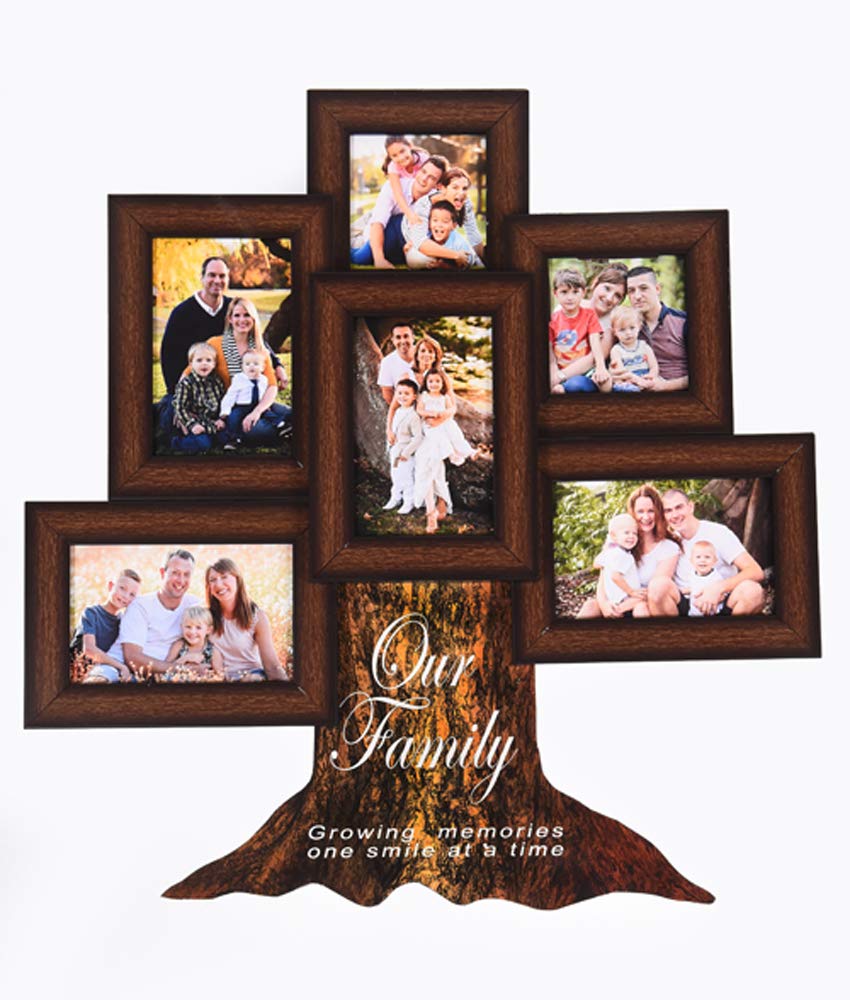 Premium Brown Family Tree Photo Frame for Special Gifts